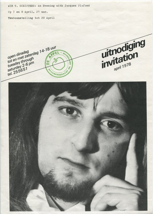 Wim T. Schippers – An Evening With Jacques Plafond - Archive - de Appel ...